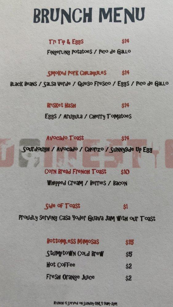 Menu at Domestic pub & bar, La Puente