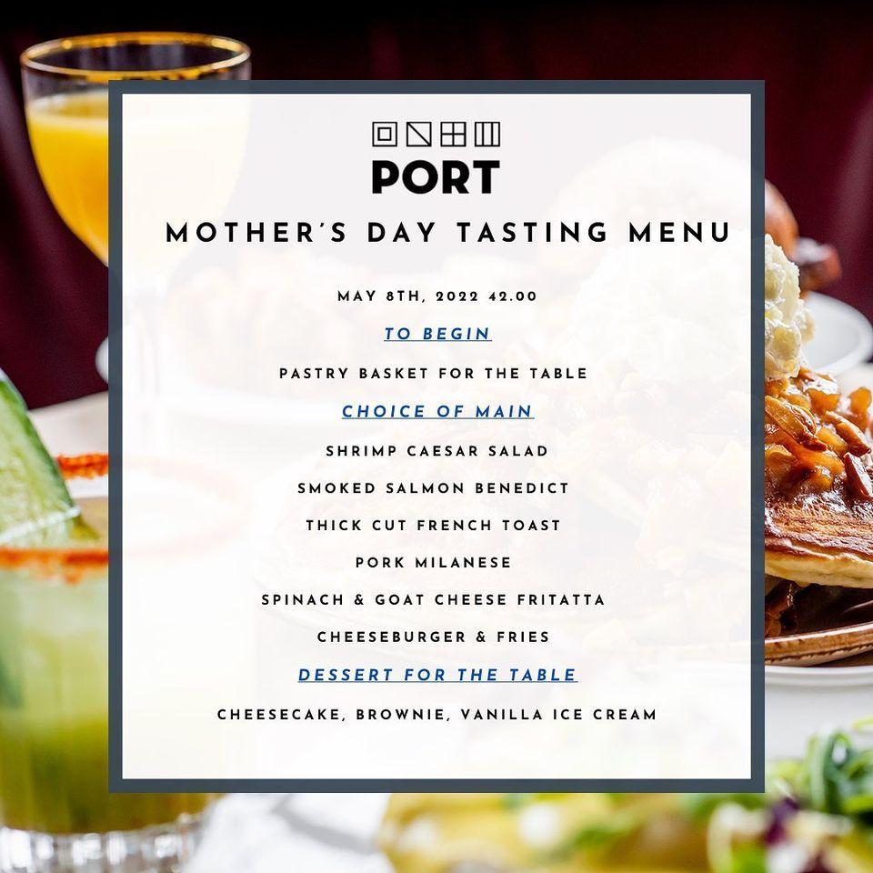 Menu at PORT restaurant, Pickering