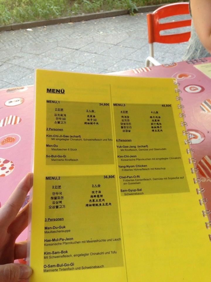 Menu at Arirang Restaurant, Berlin, Uhlandstraße 194