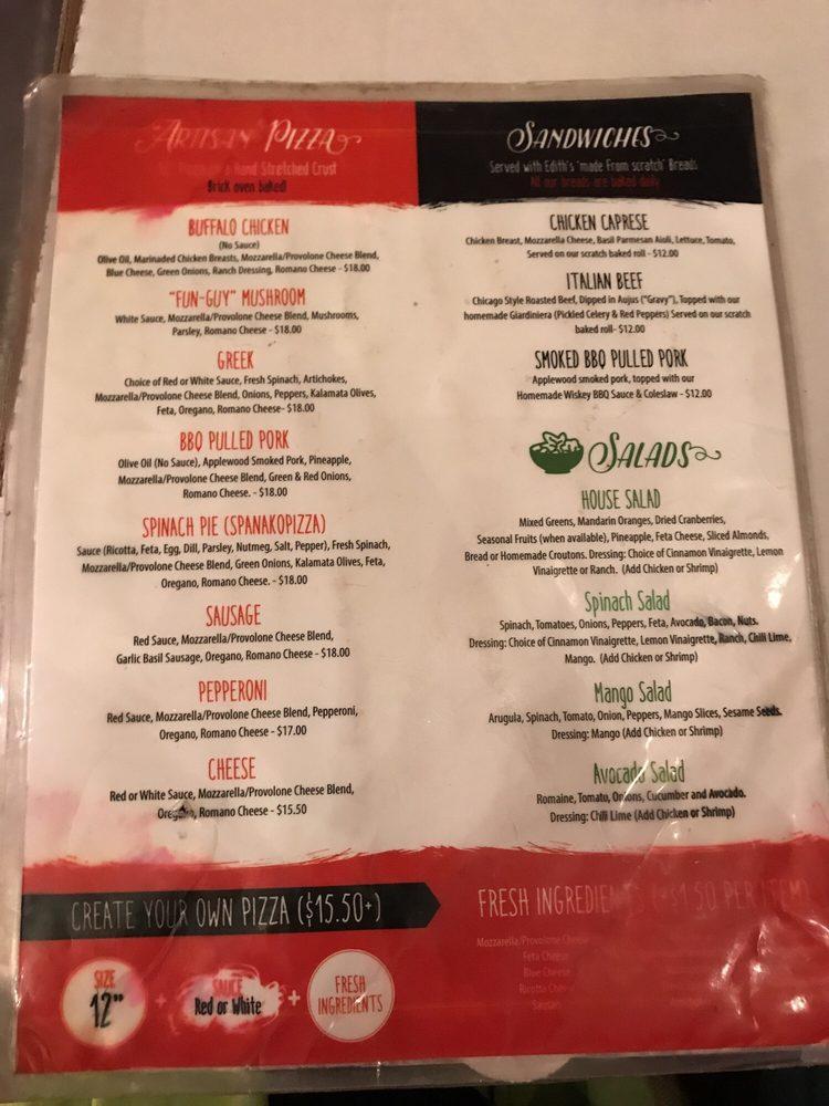 Menu at Crust & Crumb pizzeria, Turlock