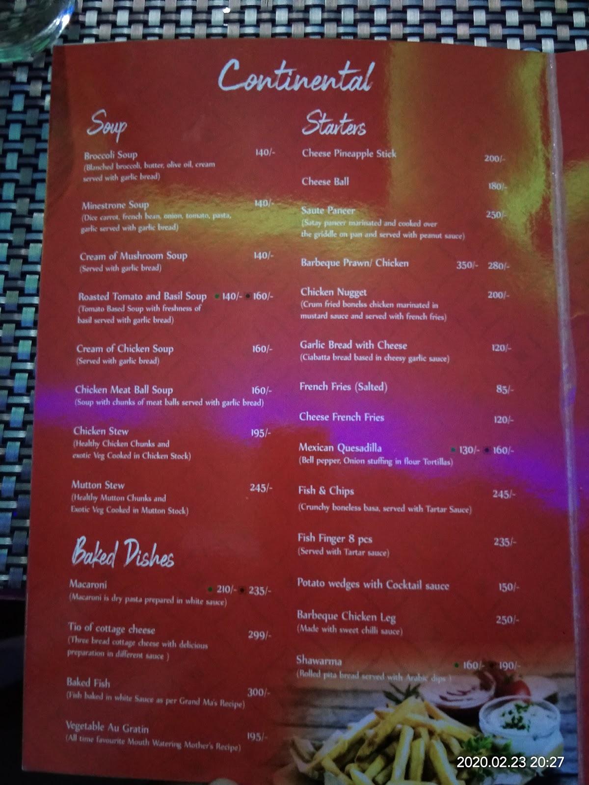 Menu at Lauriat Multi Cuisine Restaurant, Guwahati
