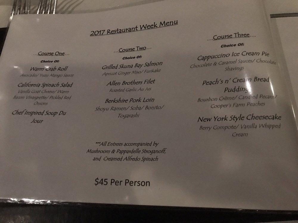 Menu at Nick & Sam's steakhouse, Dallas, Maple Ave