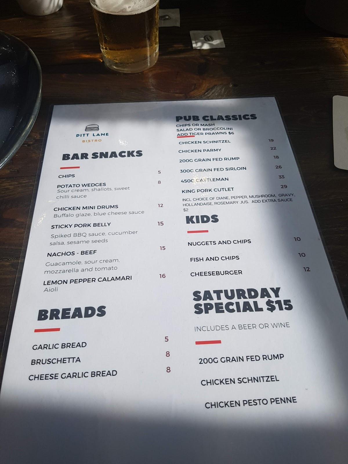 Menu at North Richmond Hotel pub & bar, North Richmond