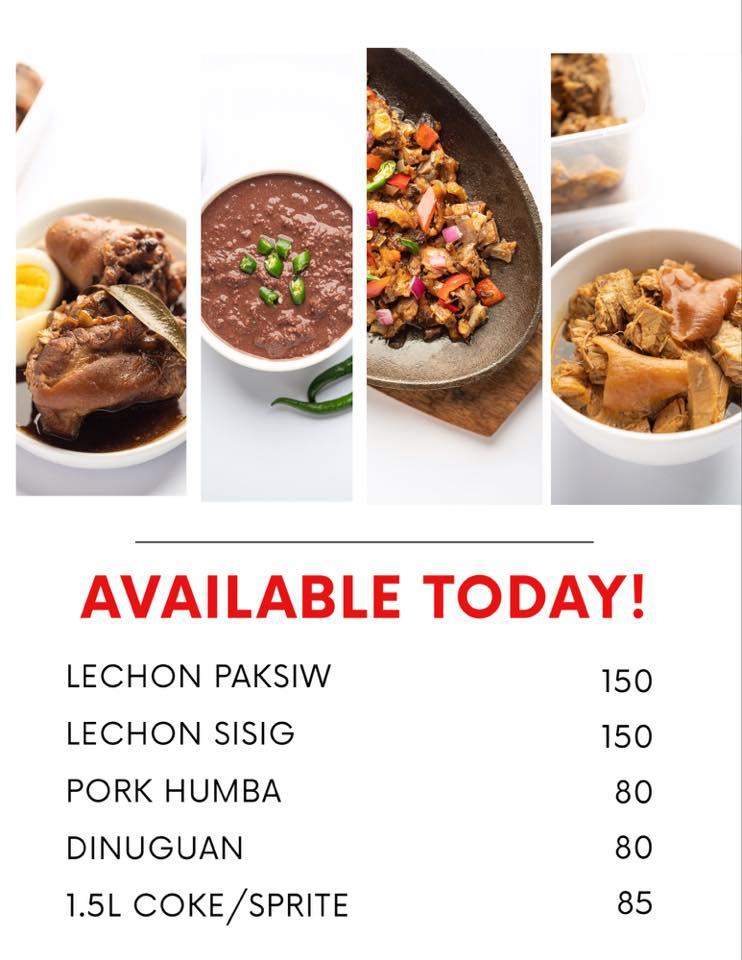 Menu at San Roque Lechon House restaurant, Davao City, Sammy uy ...