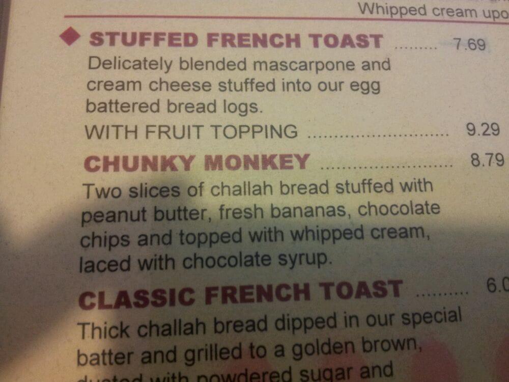 Menu at Eggheadz Cafe, Tinley Park
