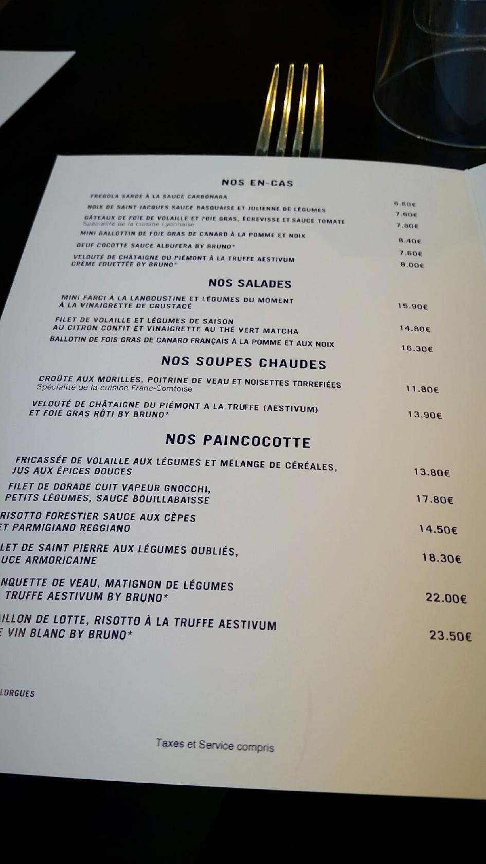 Menu au Pain Cocotte restaurant, La Valette-du-Var