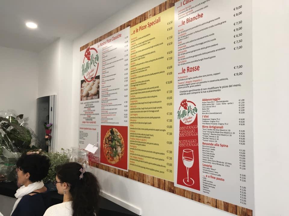Menu at Pizzeria Hello Pizza, Cesena
