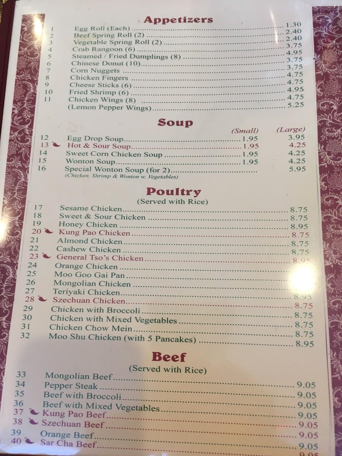 Menu at MK's Asian Kitchen restaurant, Opelika