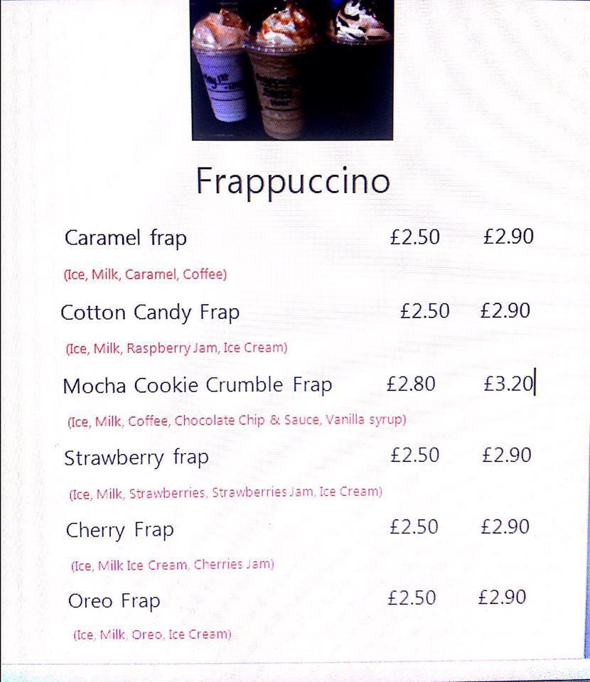 Menu at Coco Cafe Claygate, Esher