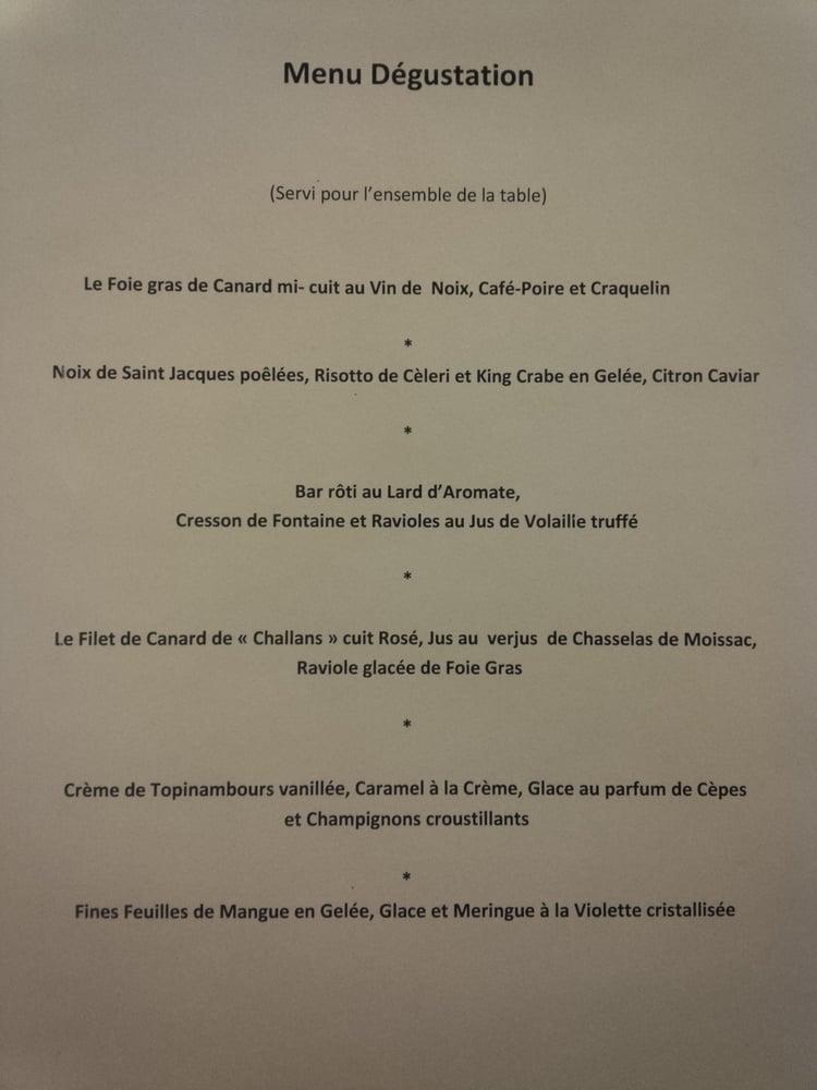Restaurant Le Puits Saint Jacques Menu – ARAU