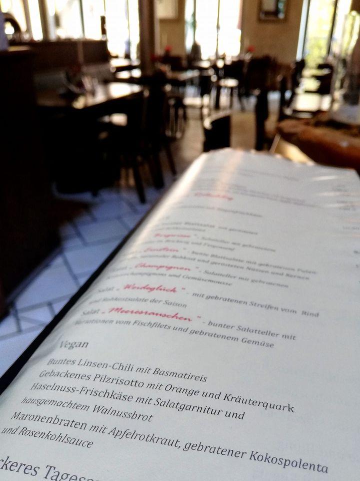 Menu at Cafe Einstein, Freiburg