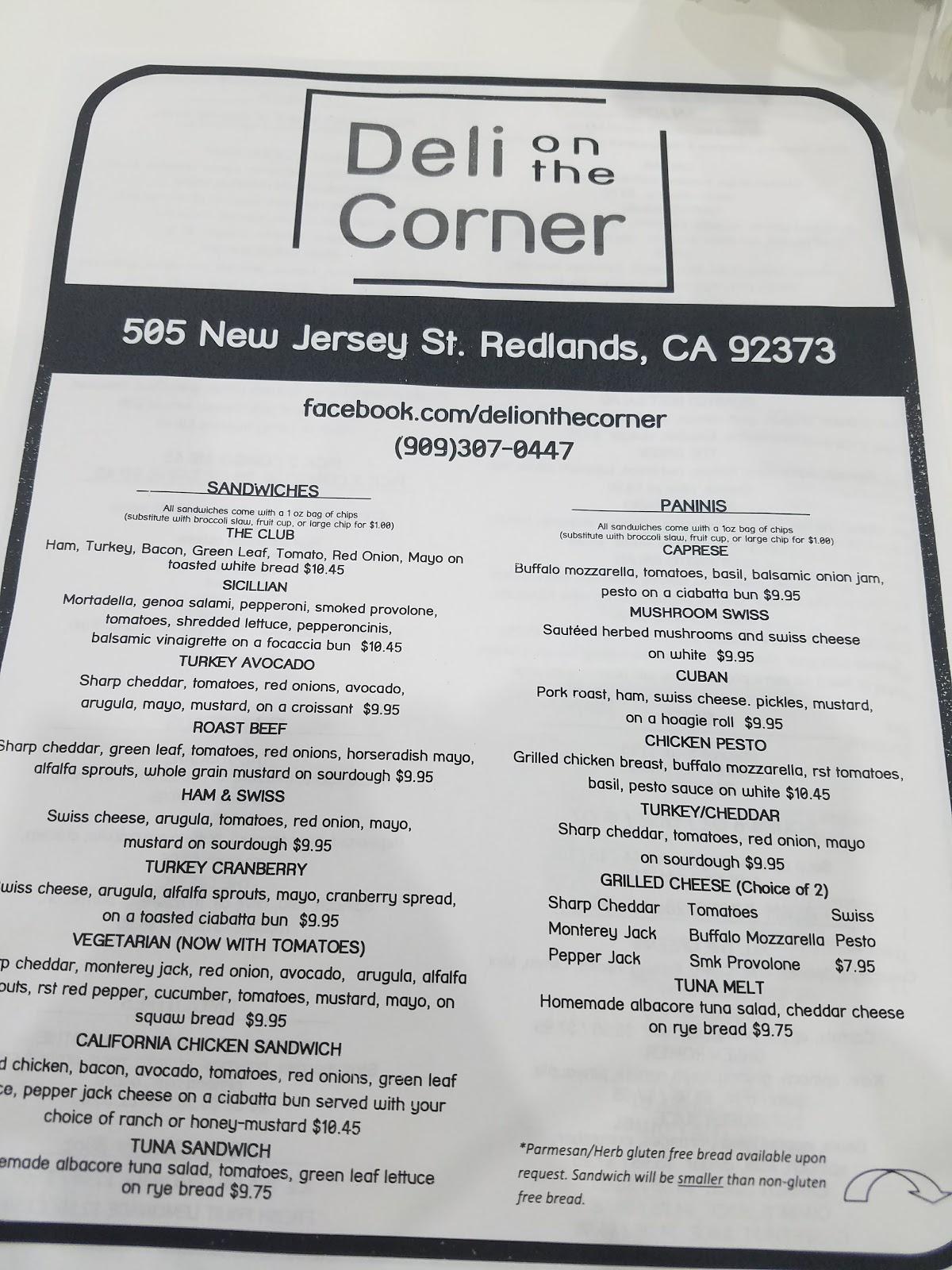 Menu at Four Corners Eatery & Coffee Bar, Redlands, 505 New Jersey St