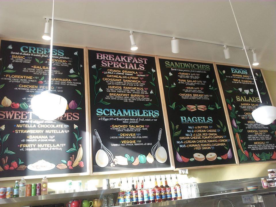 Menu at Diamond Cafe, San Francisco