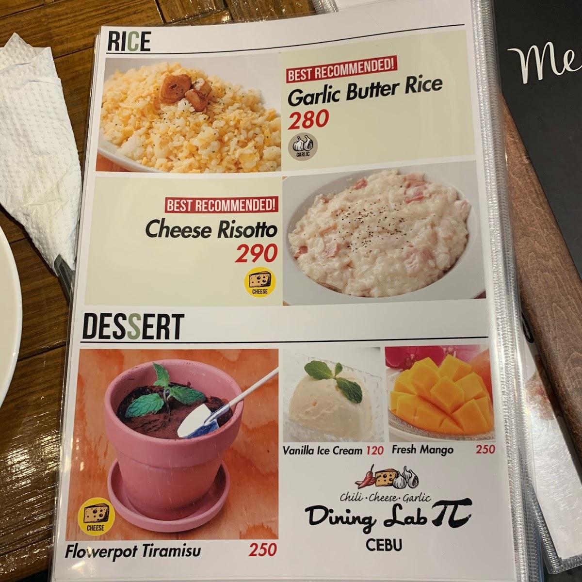 Menu at Dining Lab π Cebu restaurant, Cebu City