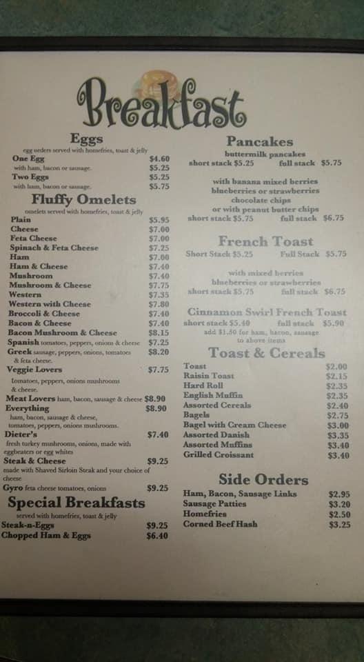 Menu at Hilton Family Restaurant, Hilton