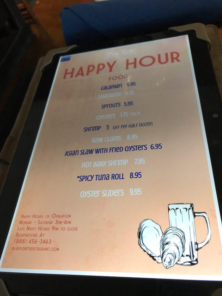 Menu at Blue Pointe Oyster Bar & Seafood Grill, Fort Myers