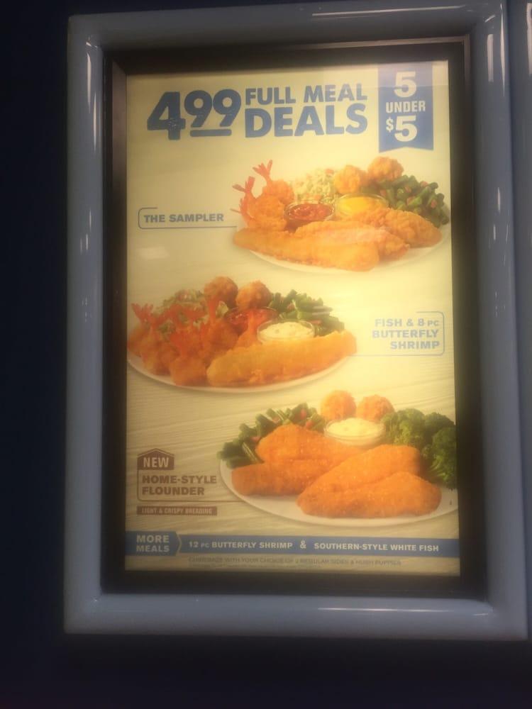 Menu at Captain D's fast food, Benton, Military Rd