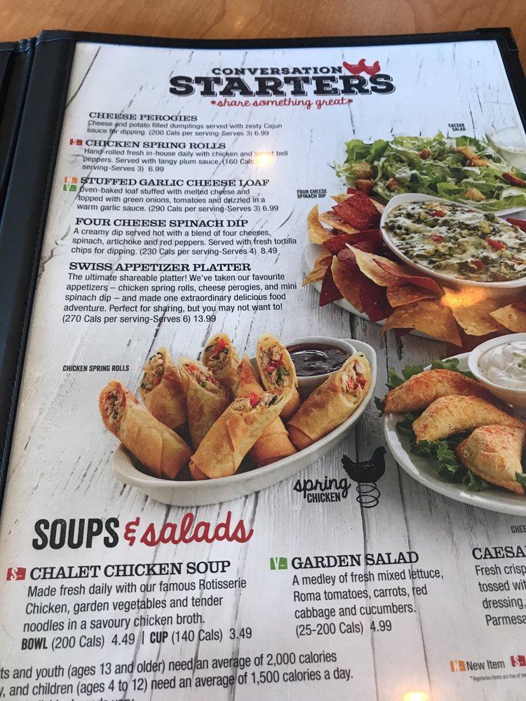 Menu at Swiss Chalet restaurant, Grimsby, 5 Windward Dr RR #2