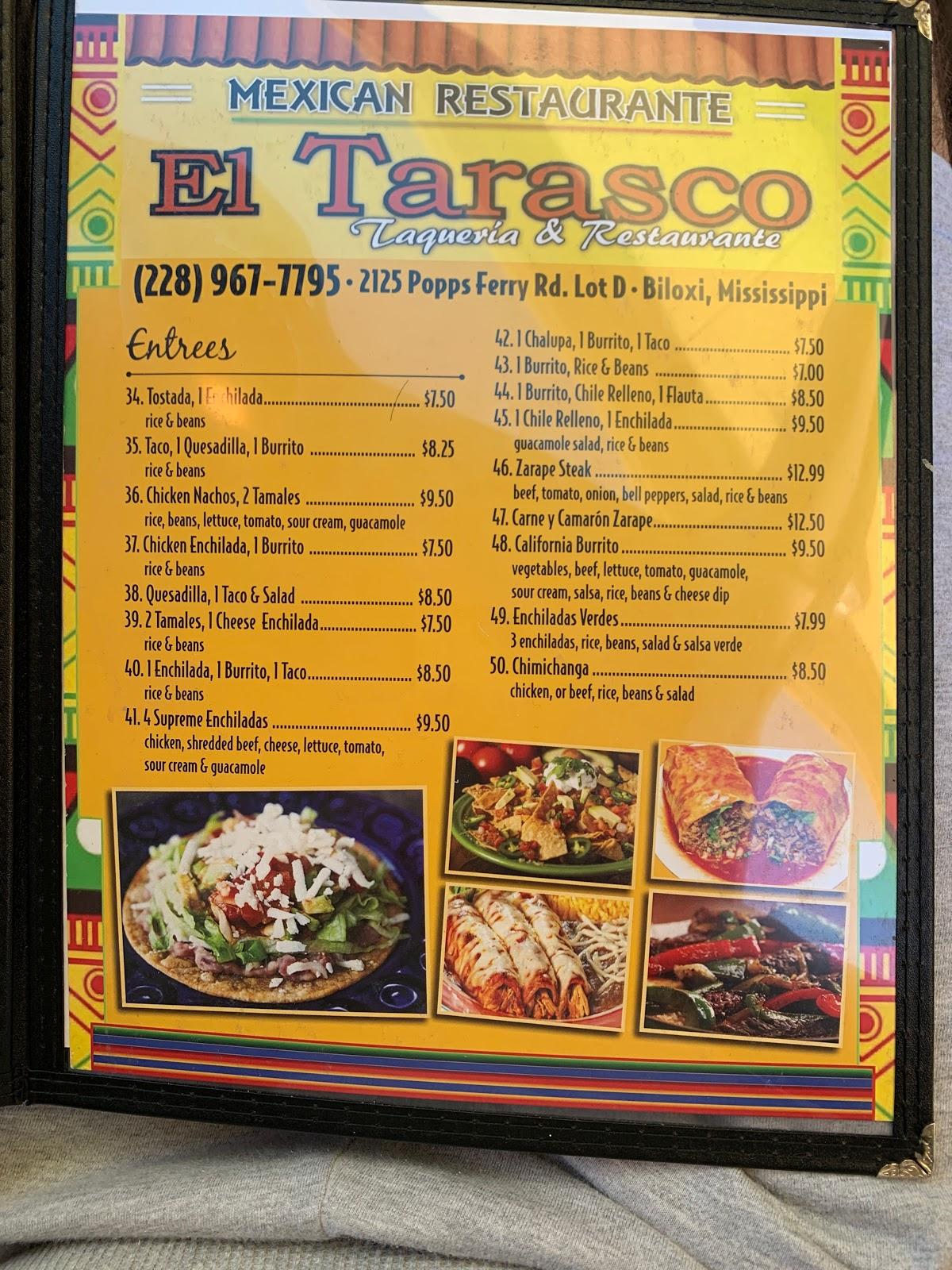 Menu at El Tarasco Taqueria & Restaurant, Biloxi