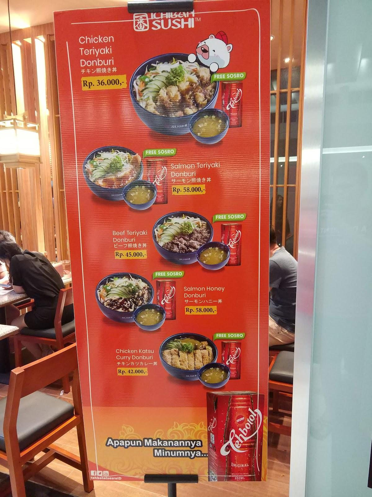 Carta del restaurante Ichiban Sushi, Batam