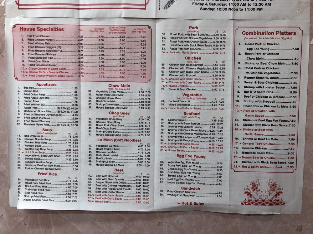 Menu at New Cheung Lee Kitchen restaurant, New York City