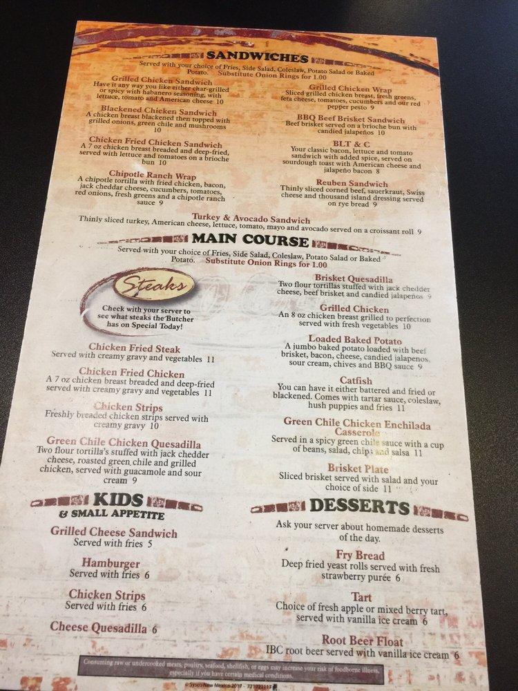 Menu at oso grill pub & bar, Capitan