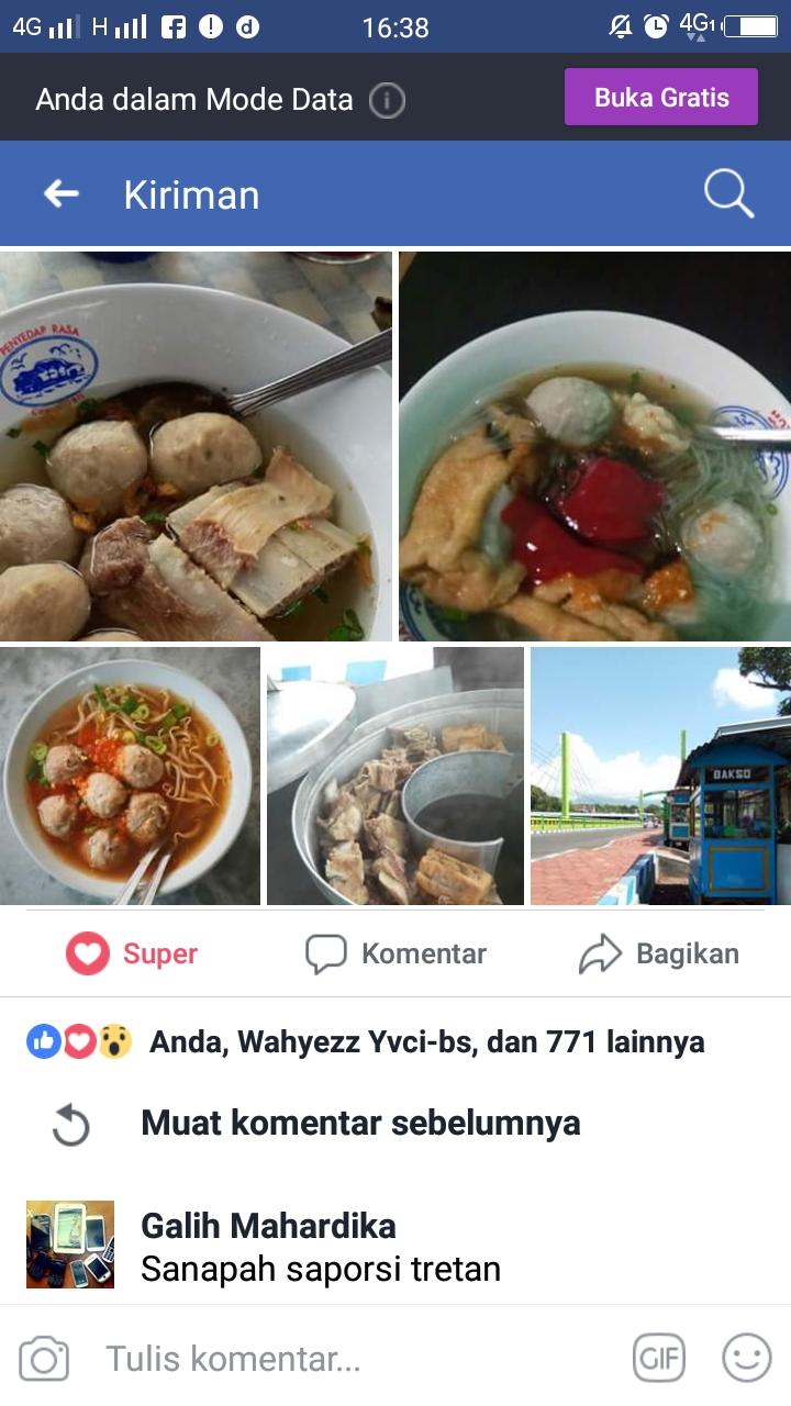Carta del restaurante Bakso Jagal Jembatan RBA Ki Ronggo, Bondowoso