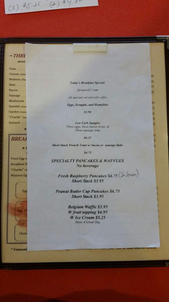 Menu at Wegman's Restaurant, Reading