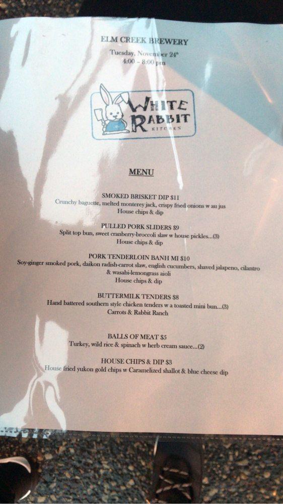 Menu at White Rabbit Kitchen BBQ, Andover, Bluebird St NW Unit 107