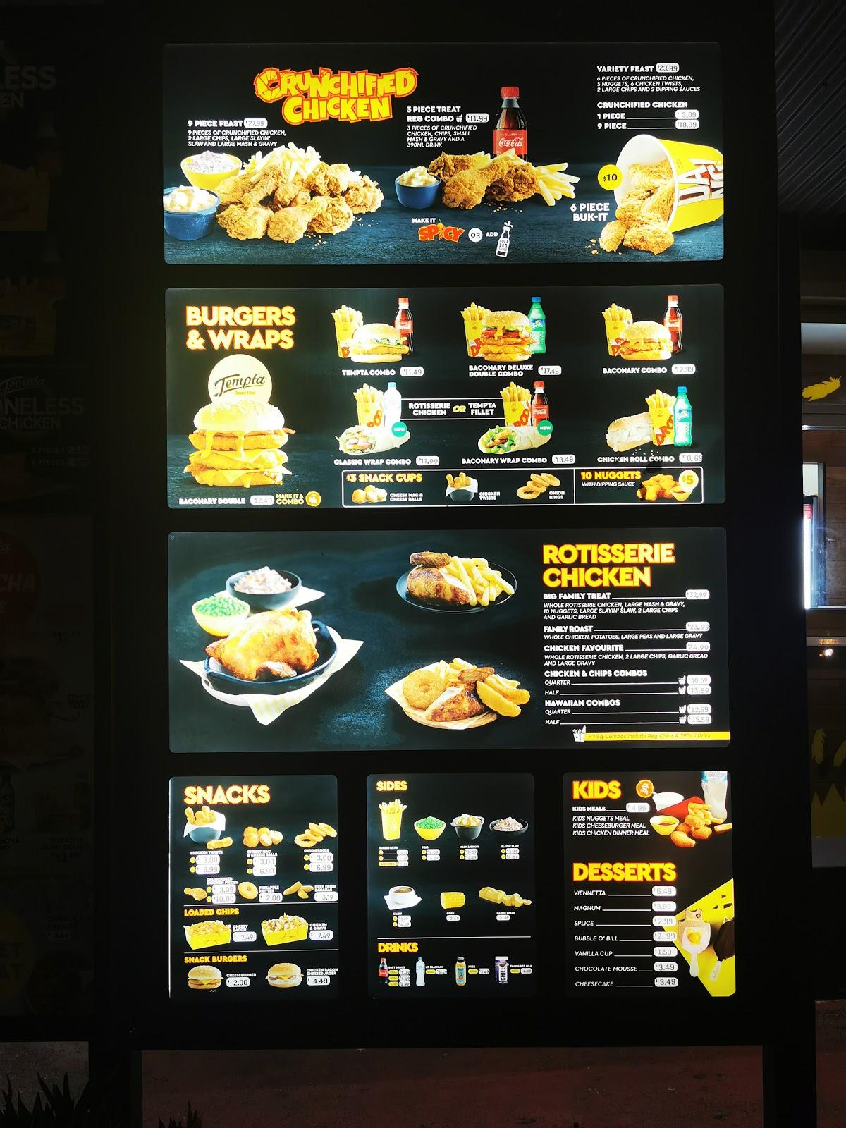 Menu at Chicken Treat fast food, Yangebup, 322B Yangebup Rd