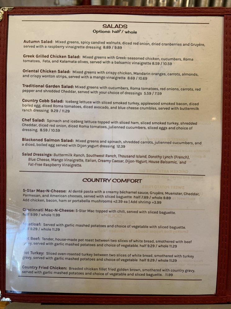 Menu at Café Brulé cafe, Vermillion, 24 W Main St