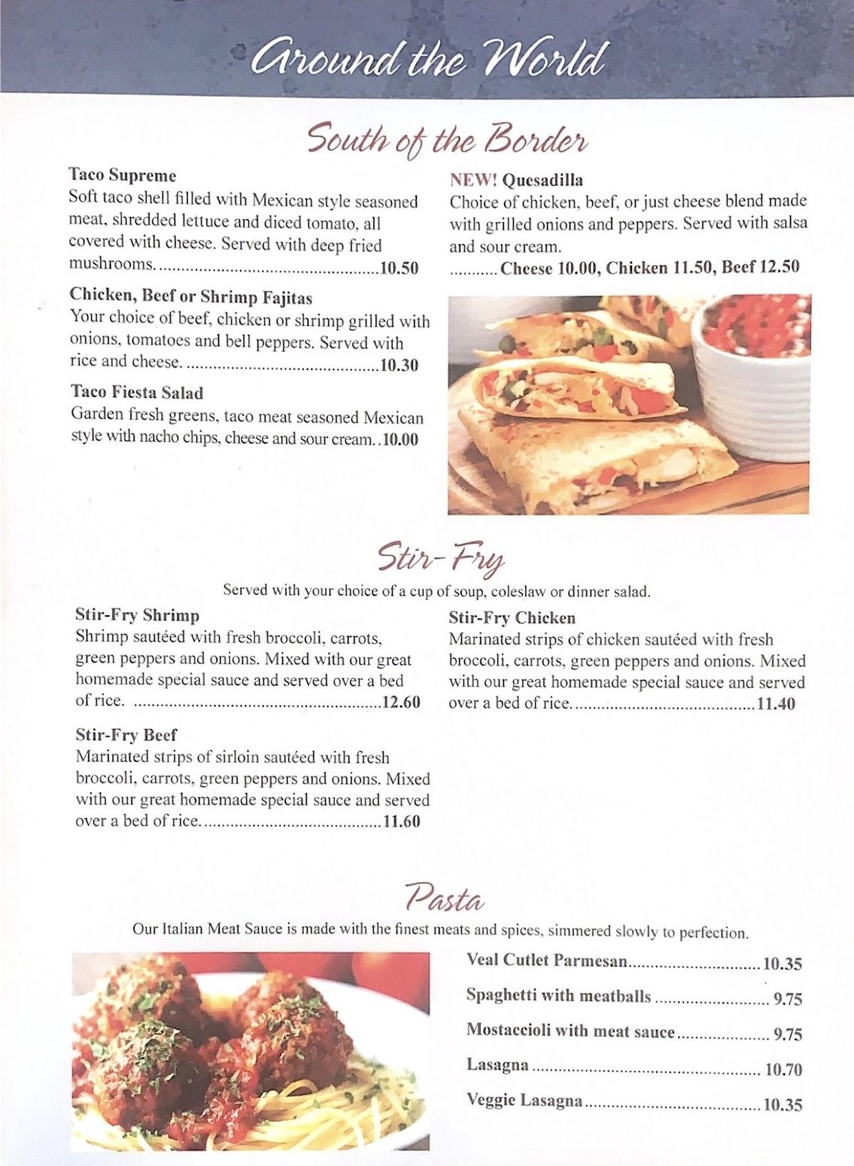 Menu at Lighthouse Restaurant, Michigan City