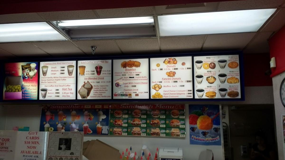 Menu at BoSa Donuts fast food, Scottsdale, E McDowell Rd