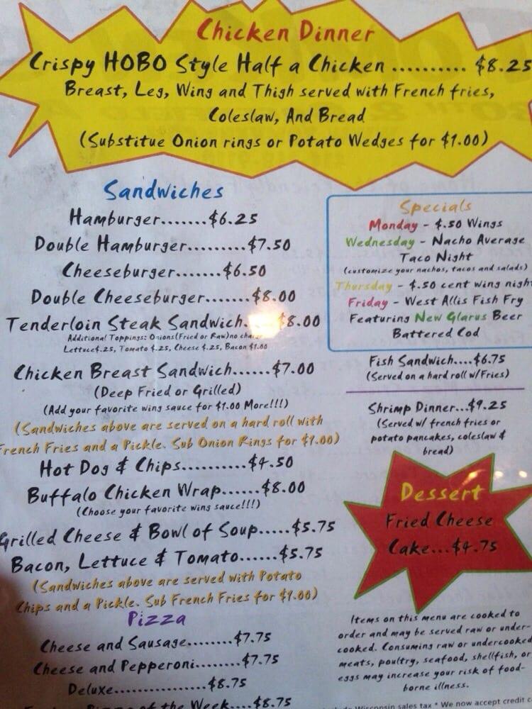 Menu at TomKen's Bar & Grill, Milwaukee