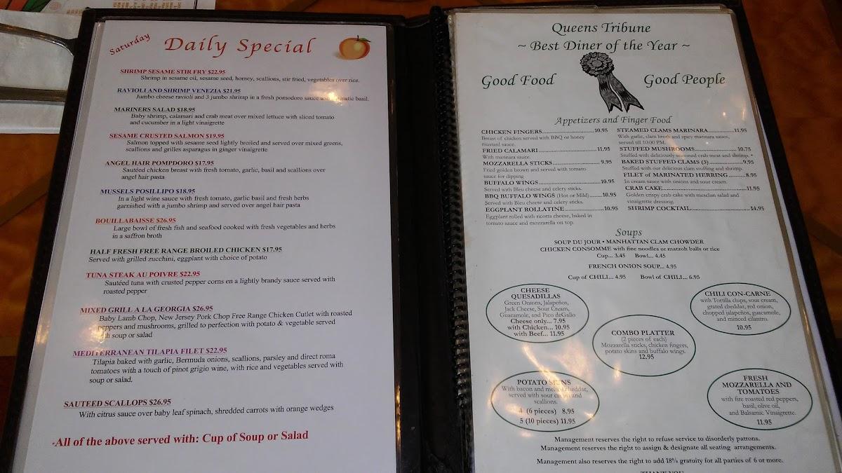 Menu at Georgia Diner restaurant, New York City, 80-26 Queens Blvd
