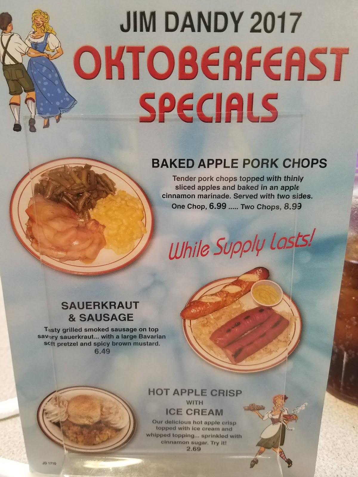 Menu at Jim Dandy Restaurant, Tipton, 203 W Jefferson St