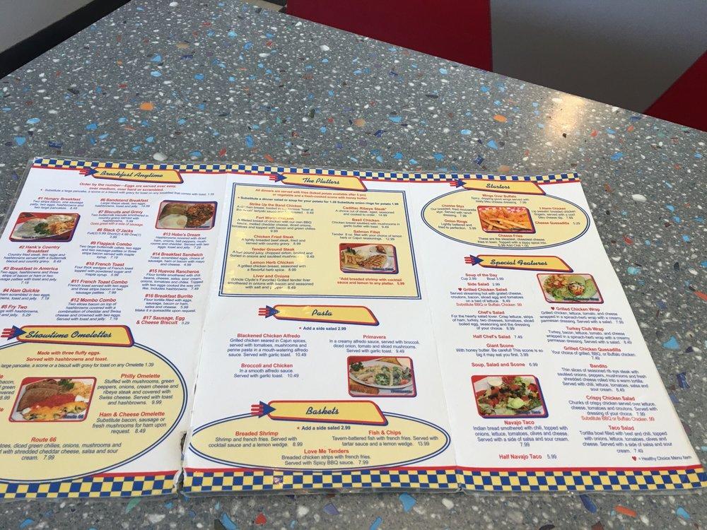 Menu at One Man Band Diner restaurant, Nephi, UT-132
