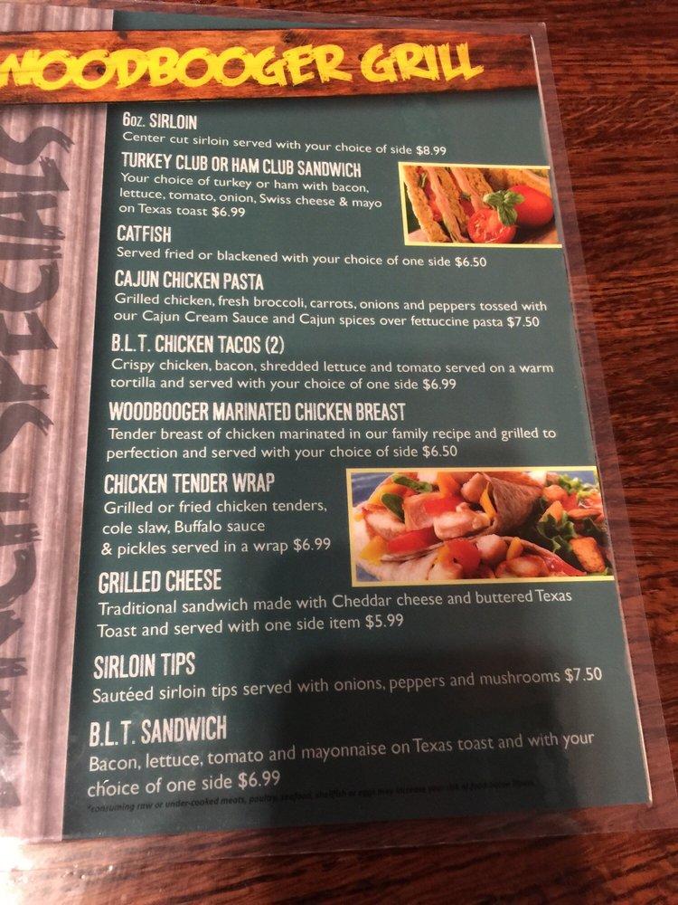 Menu at The Wood Booger Grill restaurant, Norton