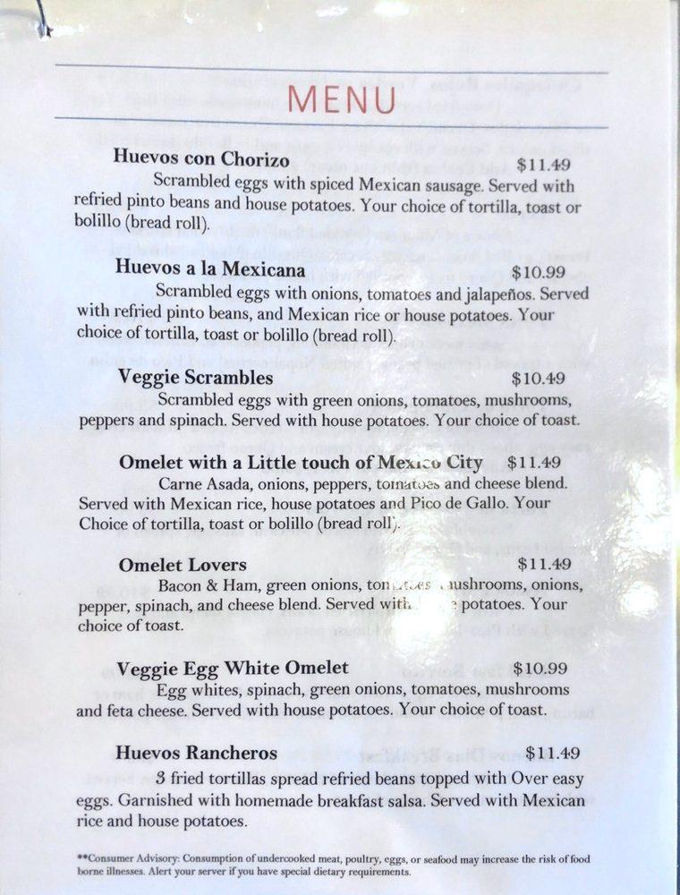 Menu at Kikey's Cafe Authentic Mexican Food, Burien