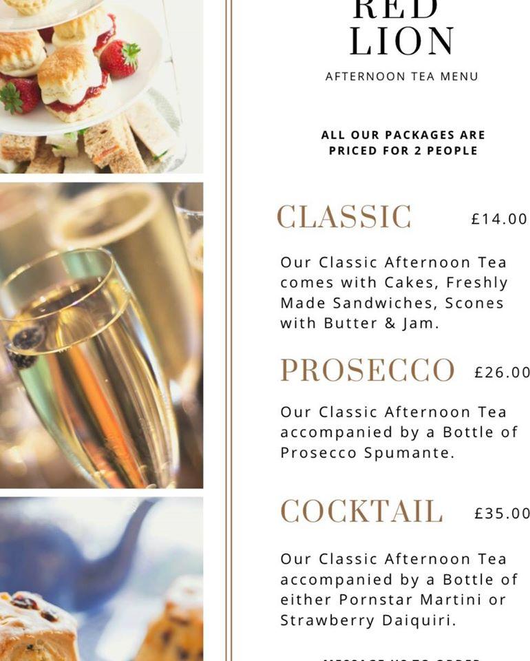 Menu at The Red Lion pub & bar, Prestwick