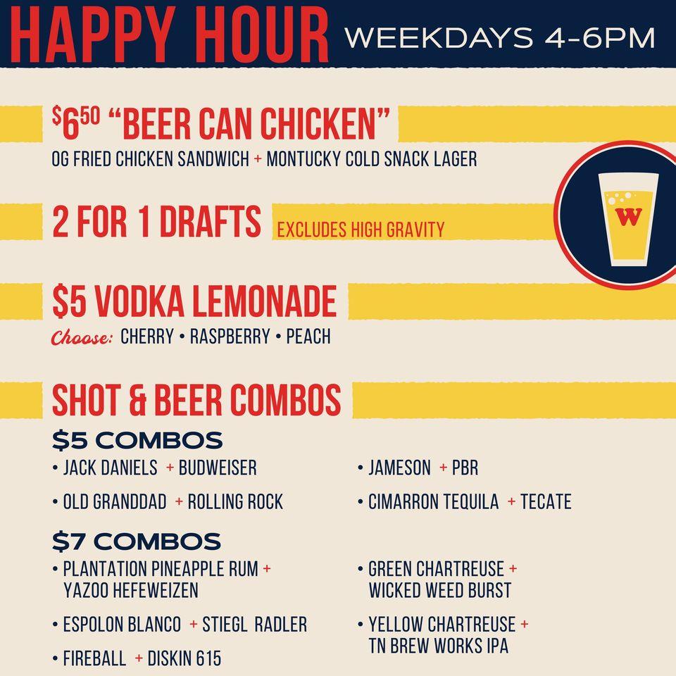 Menu at Waldo's Chicken & Beer restaurant, Nashville, 4th Ave N #103