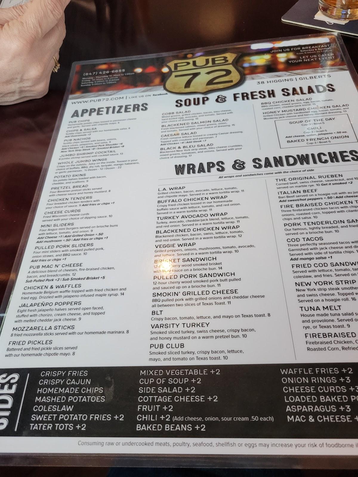 Menu at Cruisin Gilbert’s pub & bar, Gilberts