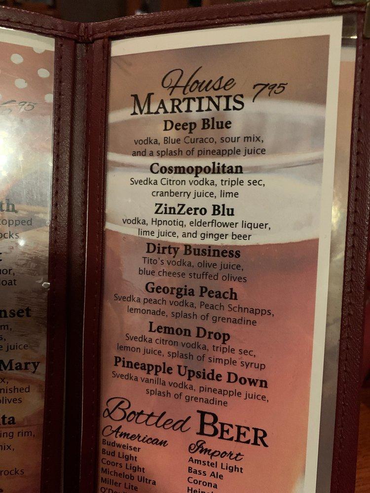 Menu at Fieldstone Grill restaurant, Portage
