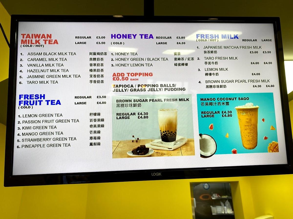 Menu at Ji The Chicken Shop restaurant, London, 66 Middlesex St