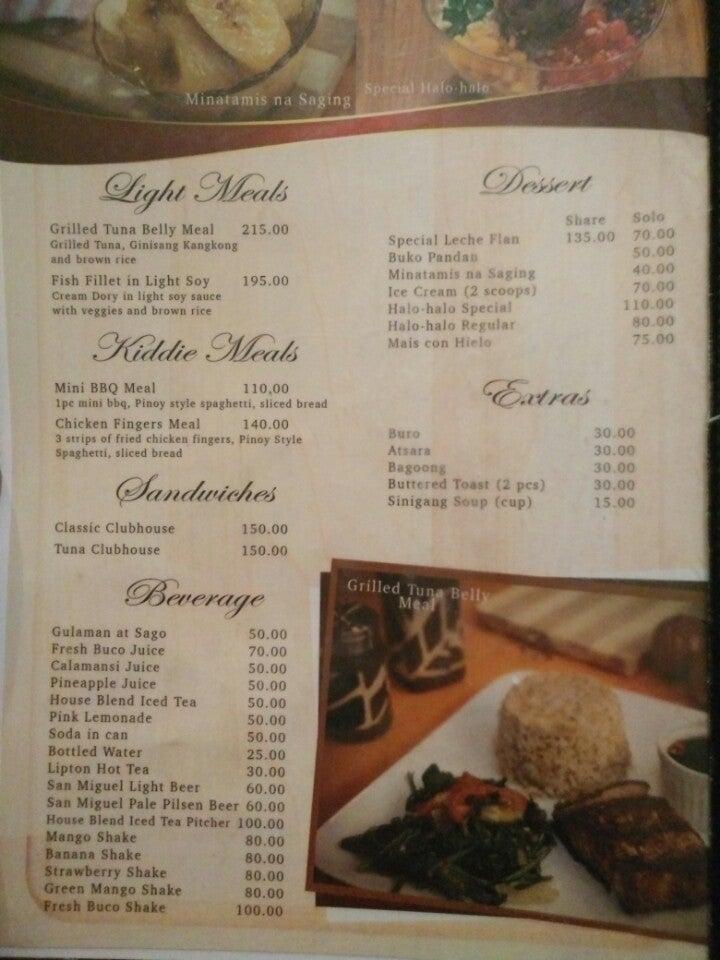 Menu at Three Sisters BBQ, Pasig, 1603 E Capitol Dr
