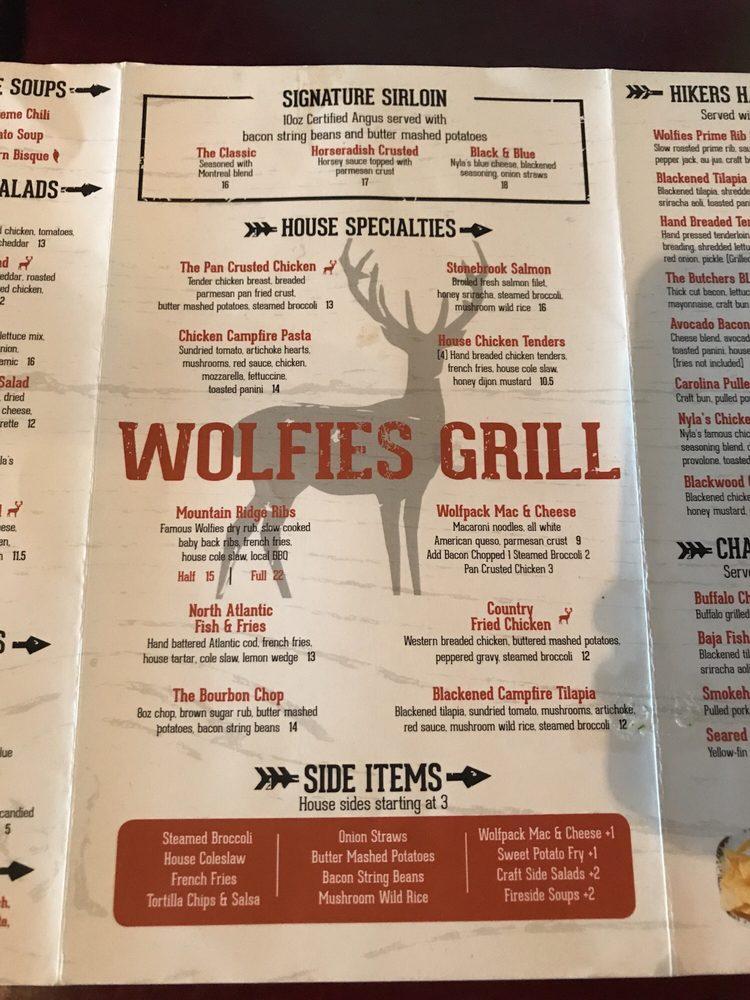 Menu at Wolfies Grill - Noblesville pub & bar, Noblesville