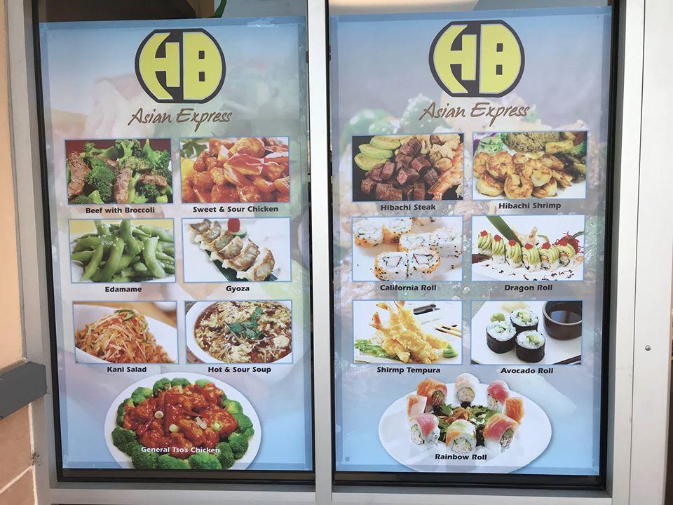 Menu at HB Asian express restaurant, Orlando, 914 Lee Rd