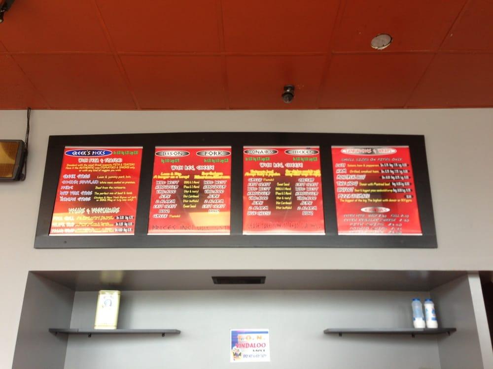 Menu at High Voltage restaurant, Edmonton