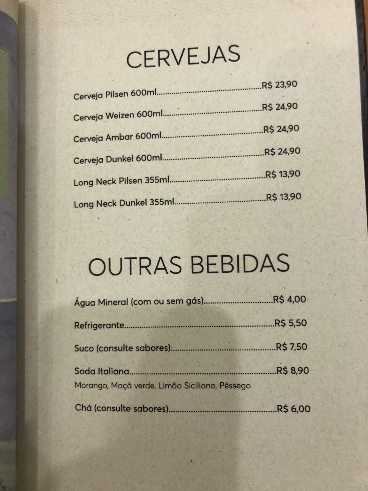 Menu em Lugano Cafeteria e Chocolataria, Brasília