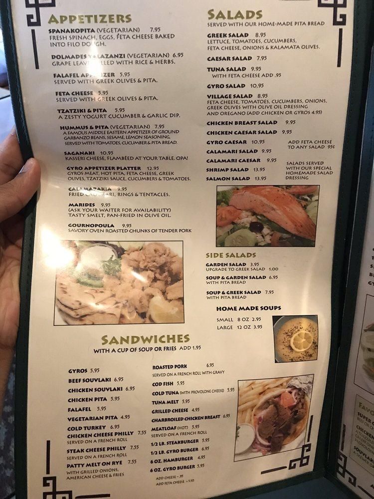 Menu at Troy's Greek Restaurant, San Diego